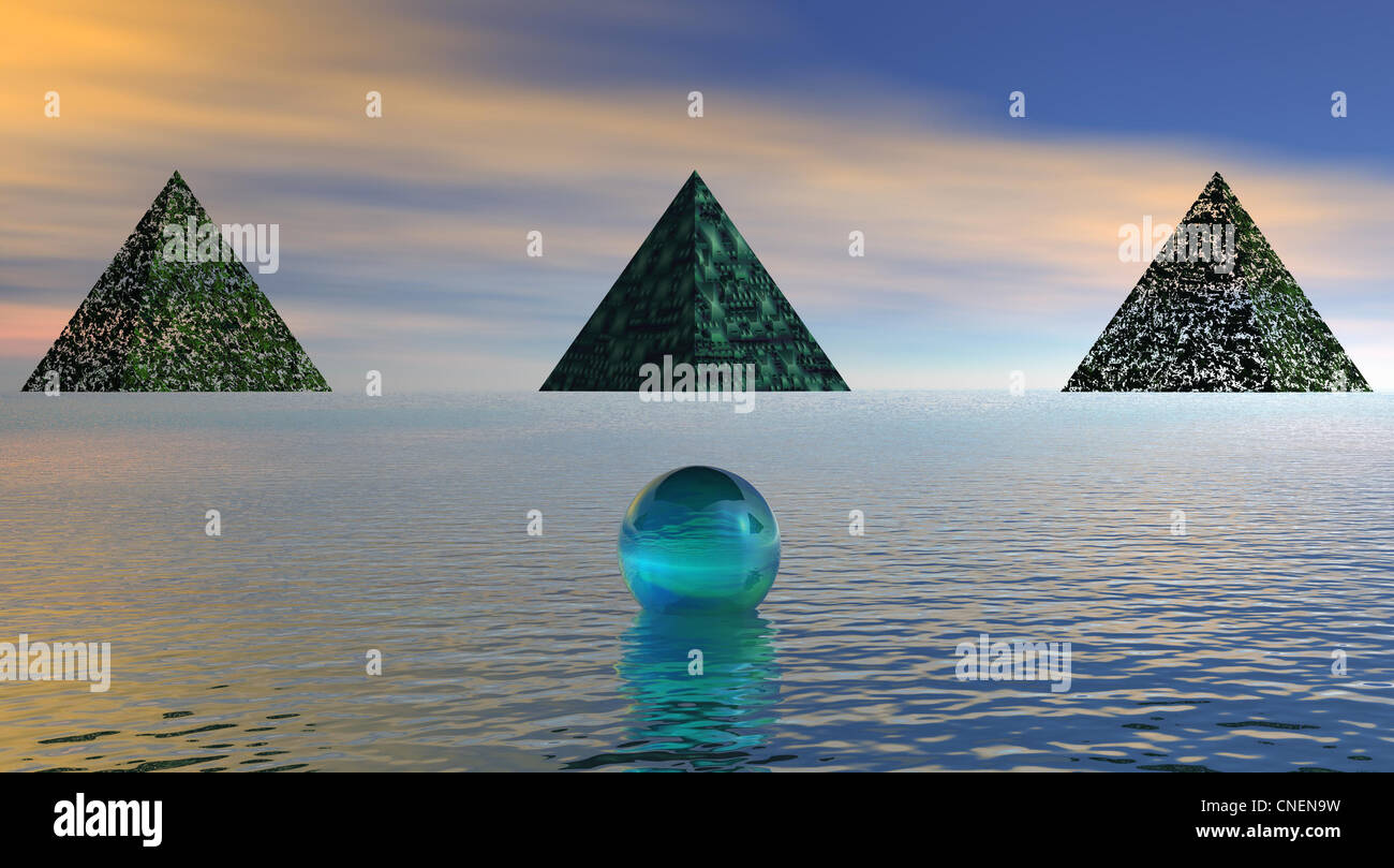 Pyramid pyramids water hi-res stock photography and images - Alamy