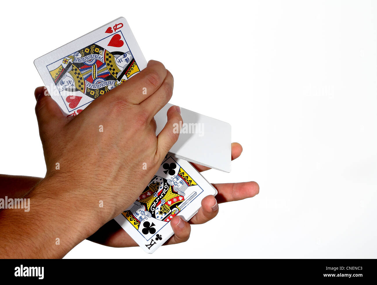 Card shuffling hand hi-res stock photography and images - Alamy