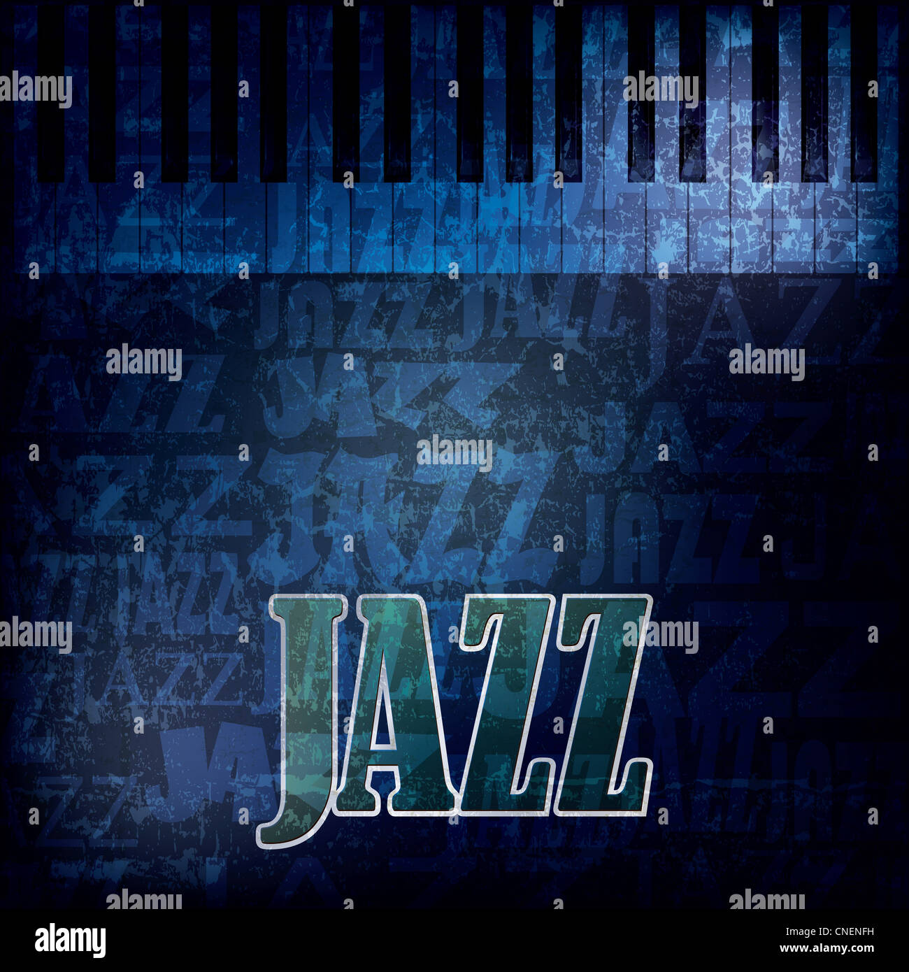 abstract grunge blue background with word jazz Stock Photo - Alamy