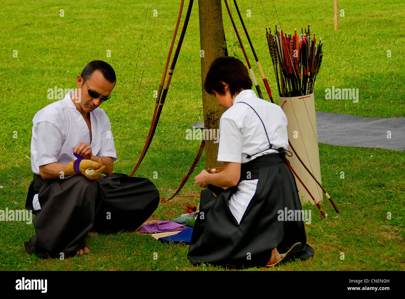 Kyudo Japanese Martial Art Archery High Resolution Stock Photography ...
