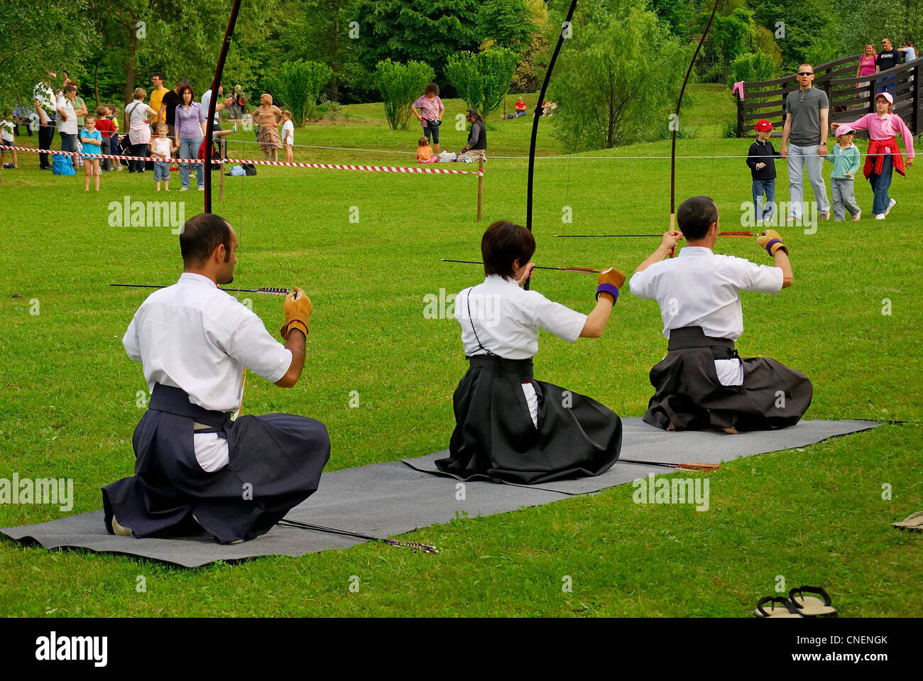 Kyudo Japanese Martial Art Archery High Resolution Stock Photography ...