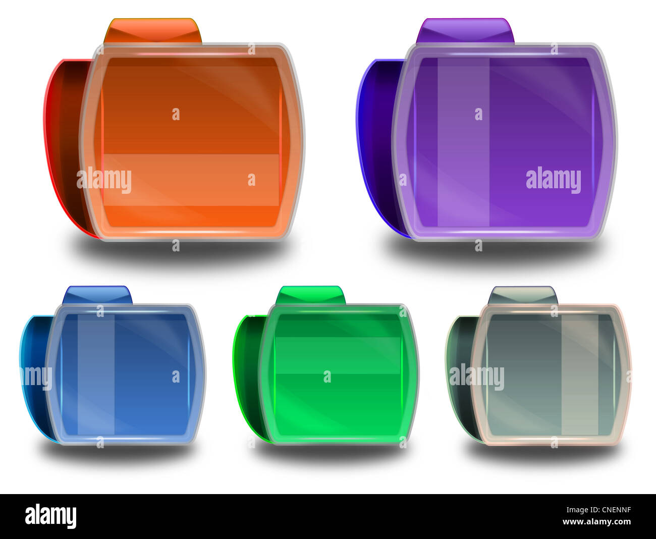 Abstract folder icons Cut Out Stock Images & Pictures - Alamy