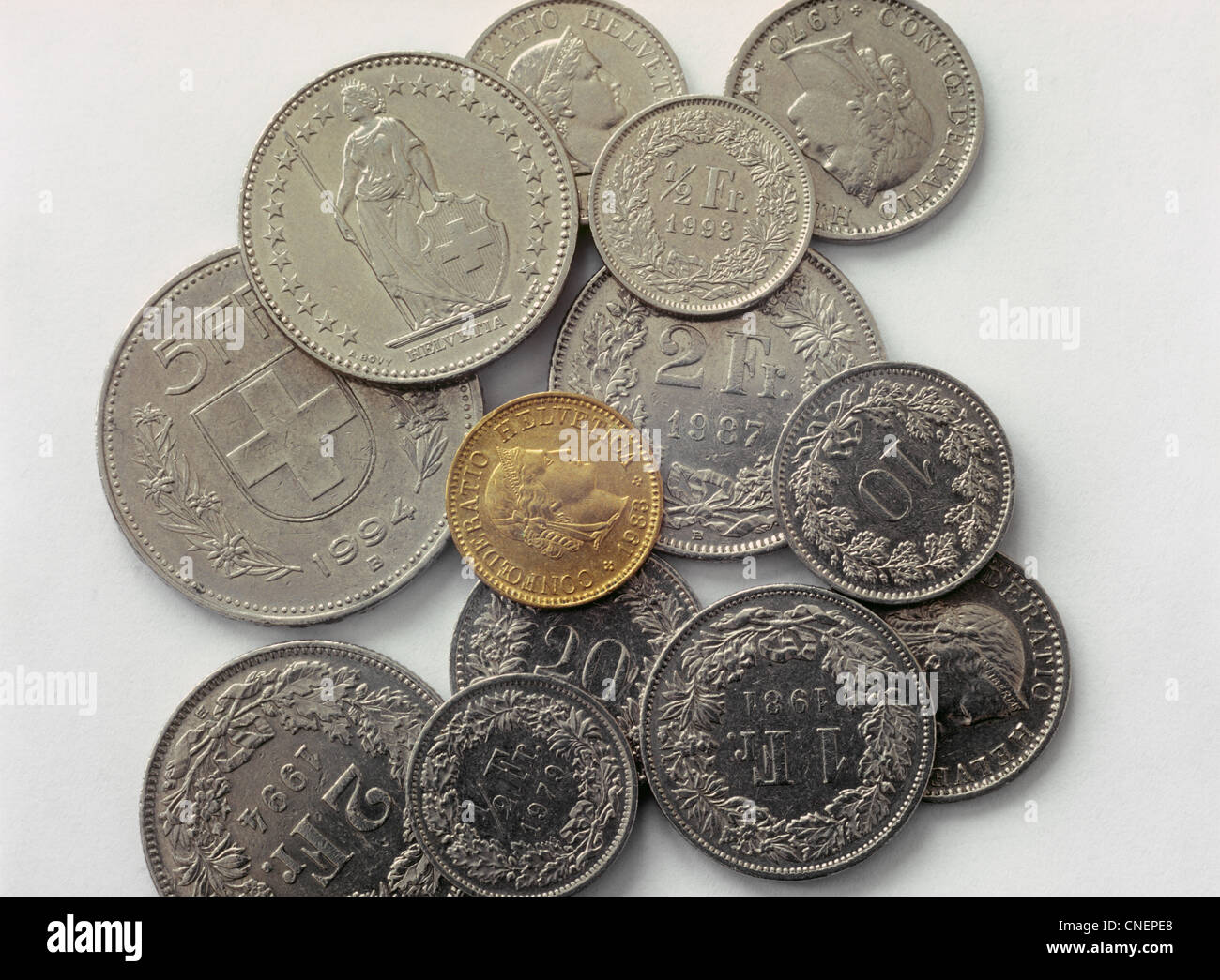 Swiss coins hi-res stock photography and images - Alamy