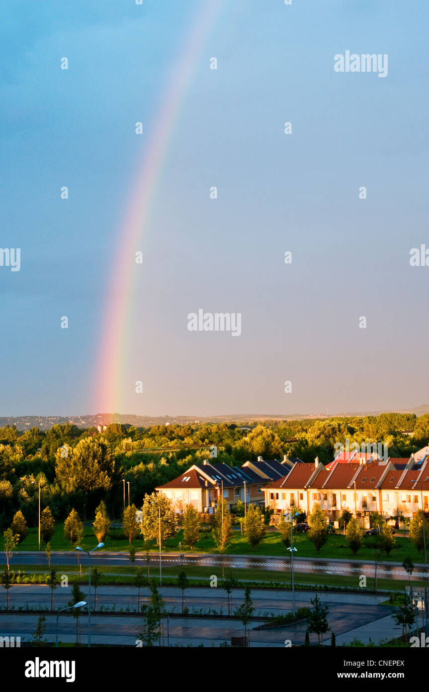 Rainbow under building hi-res stock photography and images - Alamy