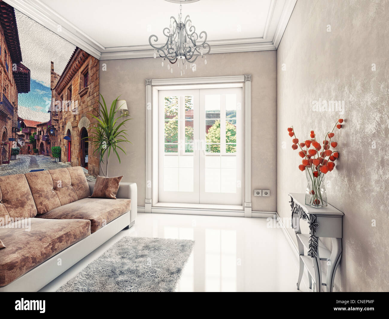 modern light room interior Stock Photo - Alamy