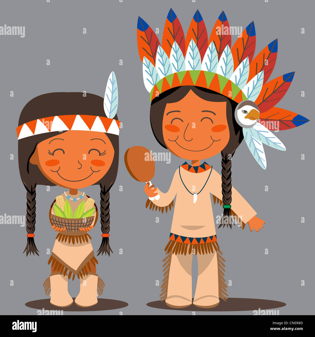 Native american corn illustration hi-res stock photography and images ...