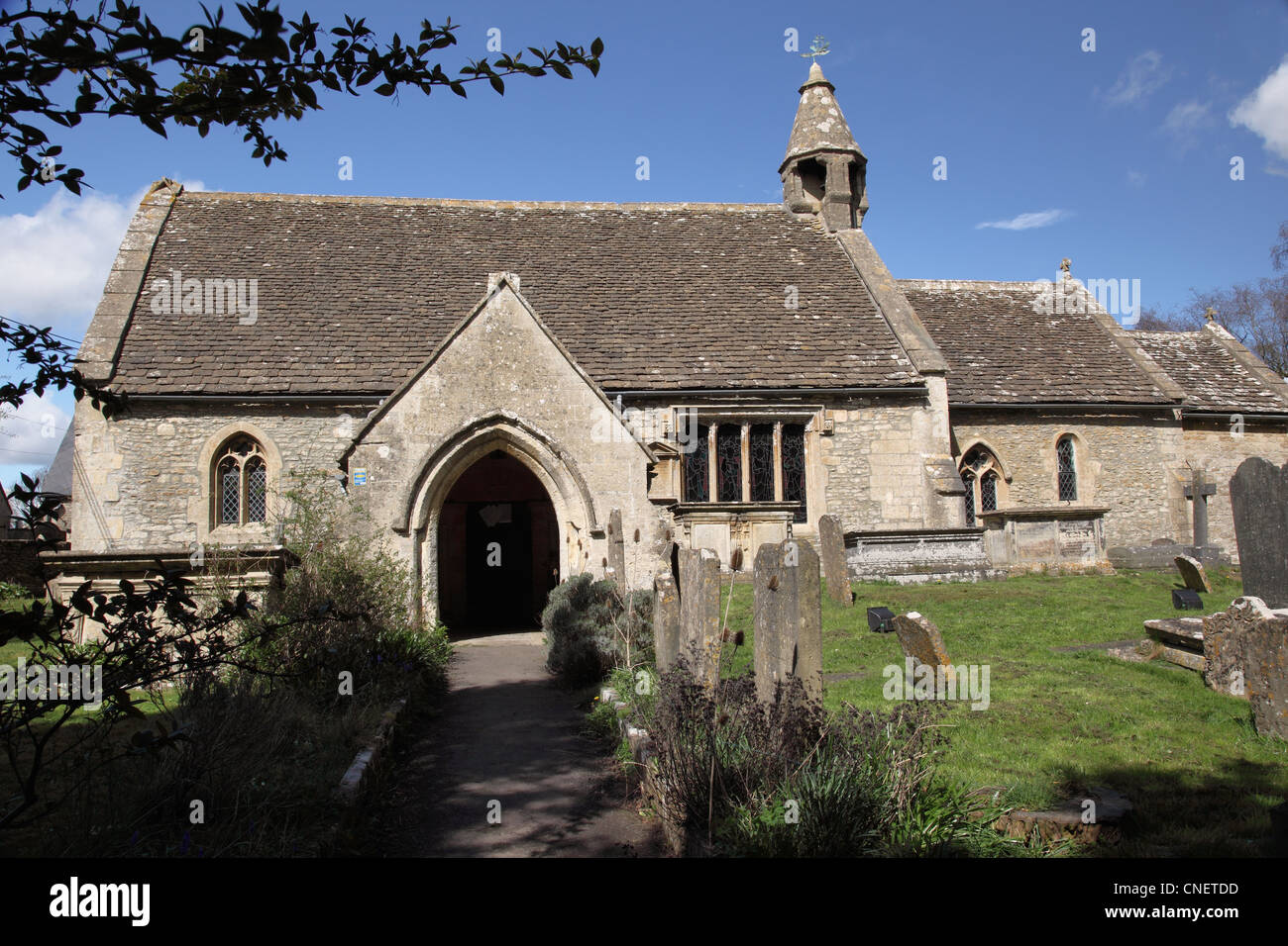 St Nicolas village church, Biddestone, Wiltshire, England, UK Stock ...