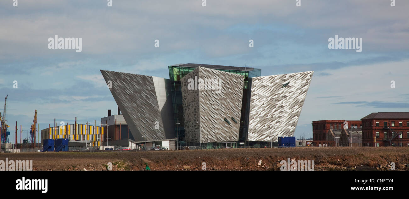 Ireland, North, Belfast, Titanic Quarter, Visitor centre designed by ...