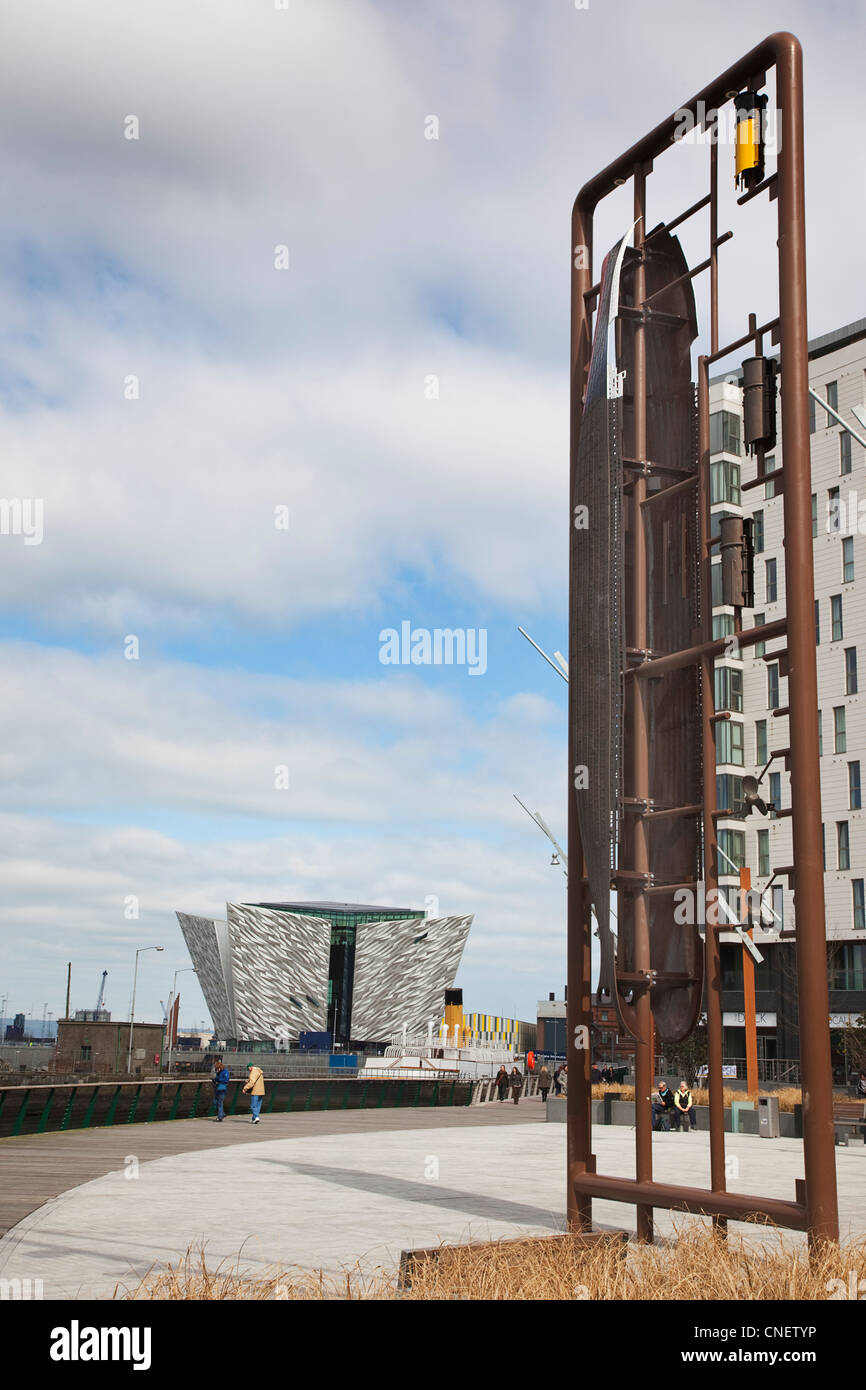 Ireland, North, Belfast, Titanic Quarter, Visitor centre designed by ...
