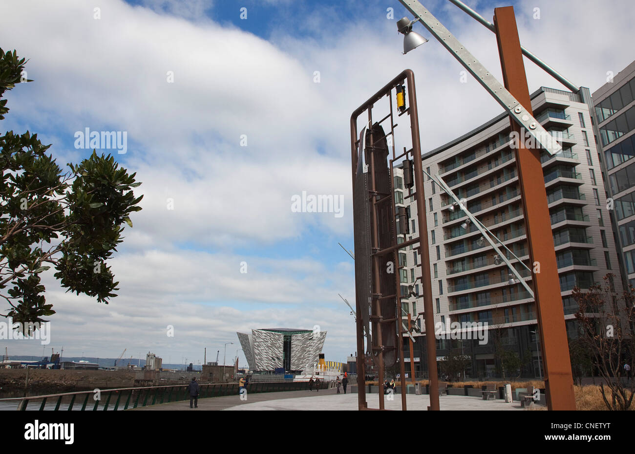 Ireland, North, Belfast, Titanic Quarter, Visitor centre designed by ...