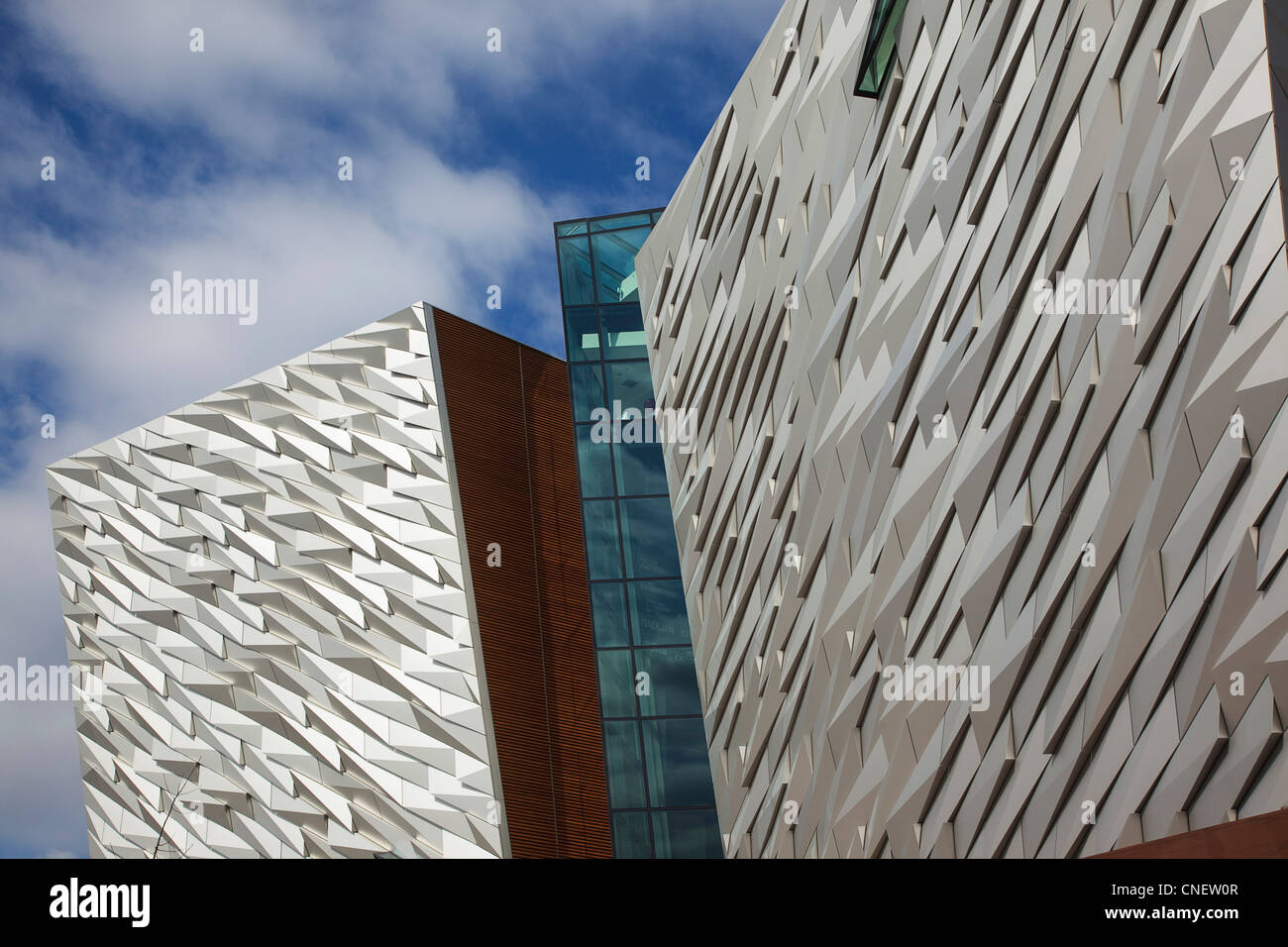 Ireland, North, Belfast, Titanic Quarter, Visitor centre designed by ...
