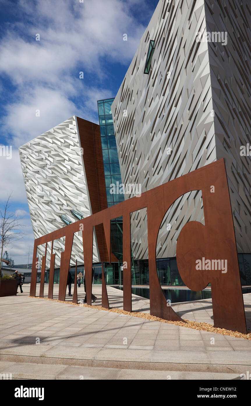 Ireland, North, Belfast, Titanic Quarter, Visitor centre designed by ...