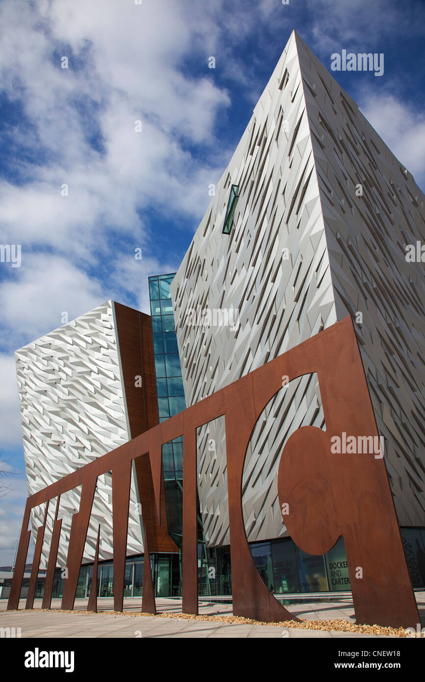 Ireland, North, Belfast, Titanic Quarter, Visitor centre designed by ...