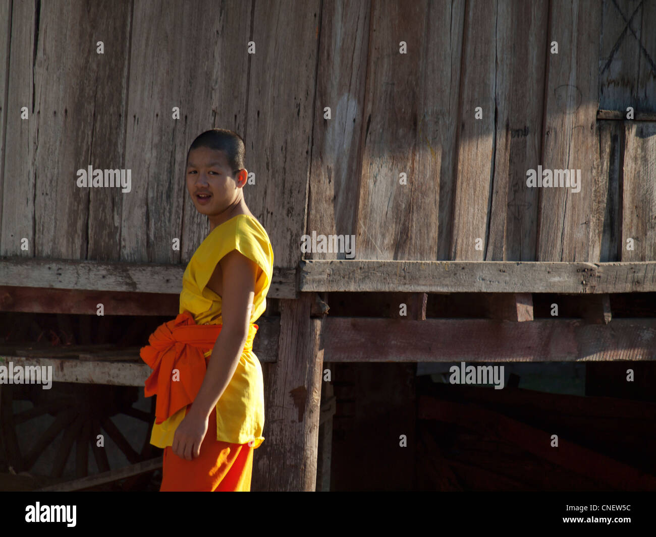 Happy monk smiling monk hi-res stock photography and images - Alamy