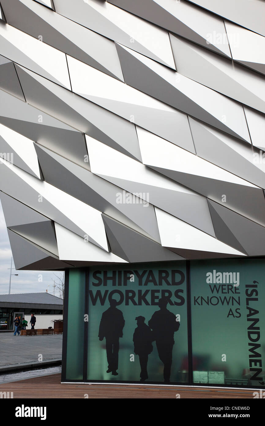 Ireland, North, Belfast, Titanic Quarter, Visitor centre designed by ...