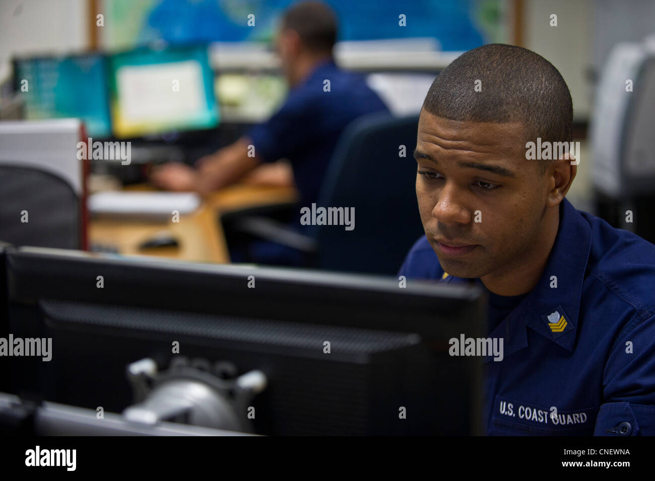 U.S. Coast Guard Operations Specialist 1st Class Gary Smedley confirms ...