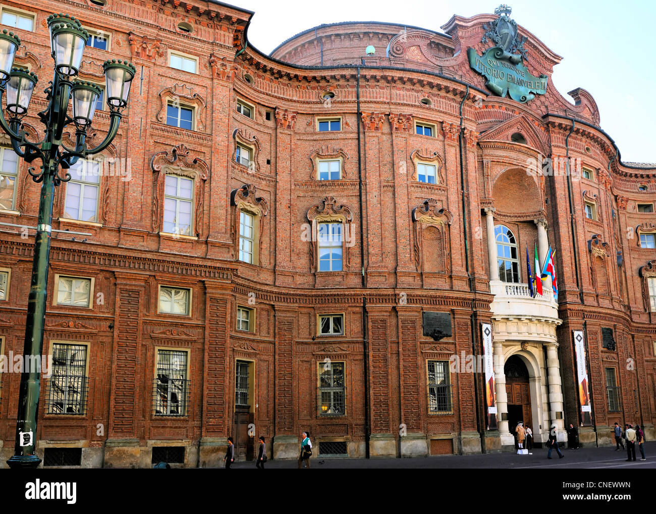 Turin, view of Palazzo Carignano Stock Photo: 47656161 - Alamy