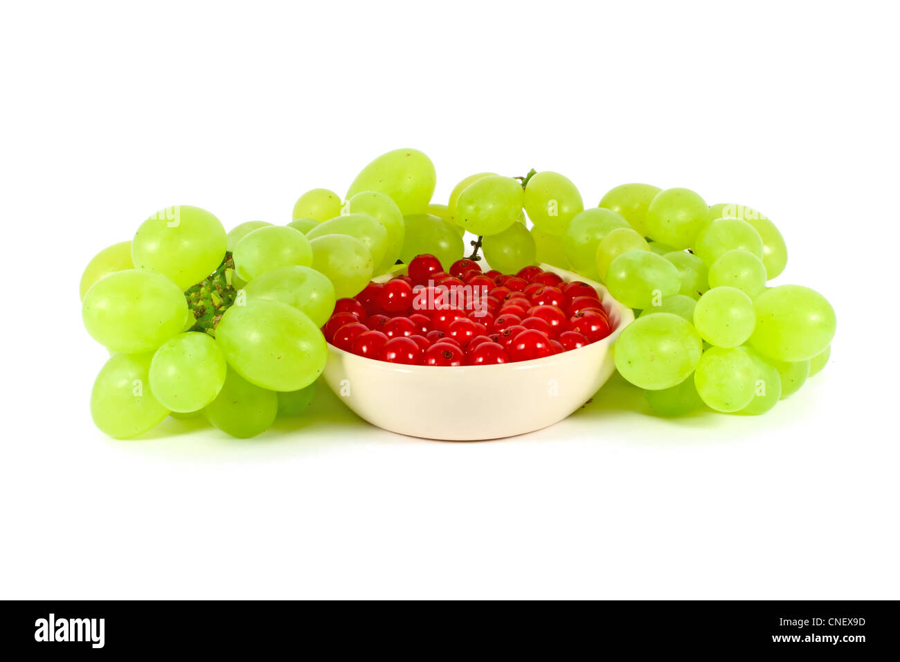 Grape and red currant isolated on white Stock Photo - Alamy