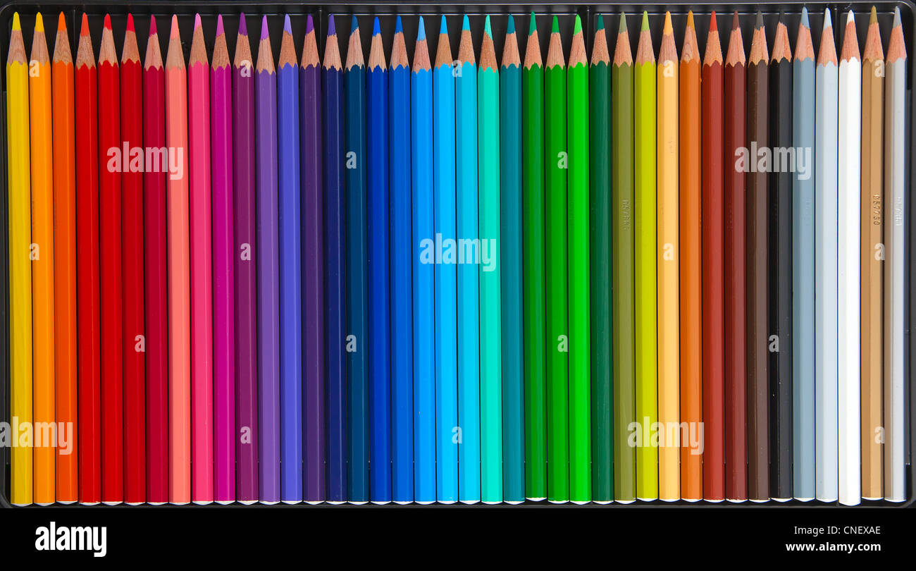 Set of colored pencils Stock Photo - Alamy