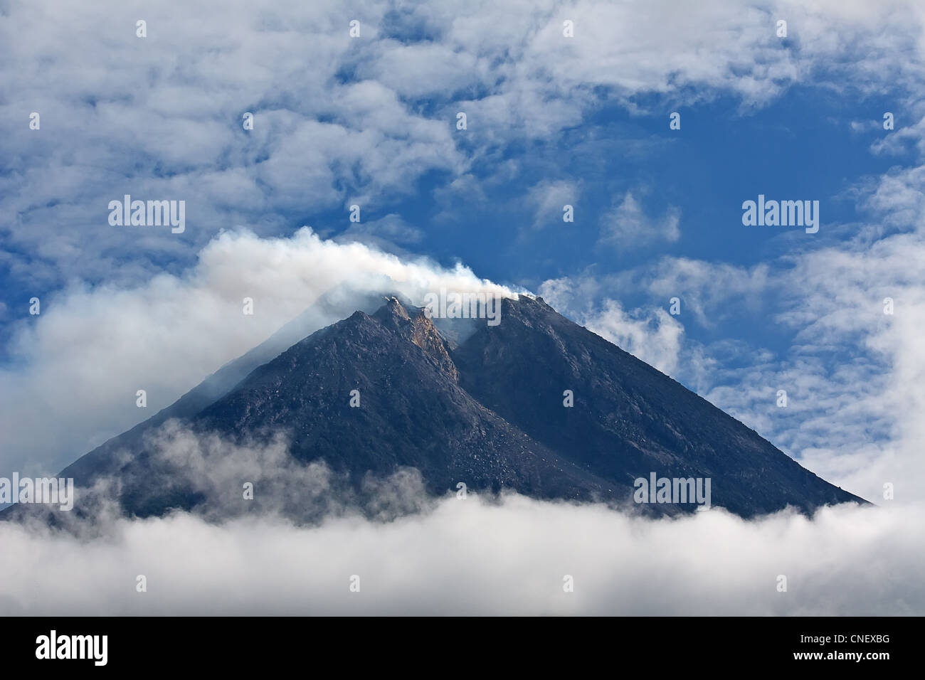 Merapi volcano on the Java island, Indonesia. Few month before eruption ...