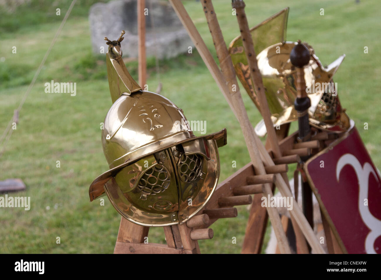 Roman gladiator weapons hi-res stock photography and images - Alamy