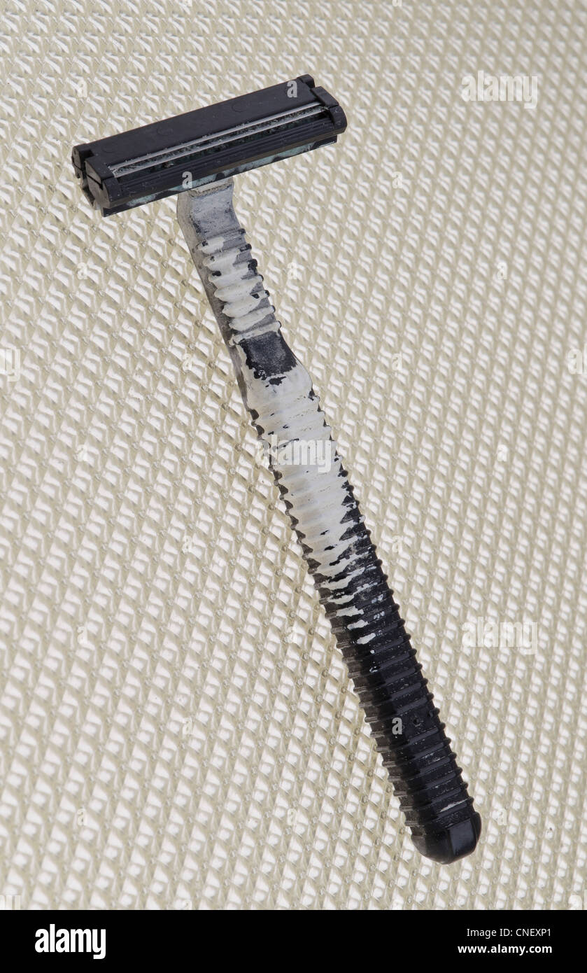 Old Used Safety Razor Stock Photo - Alamy