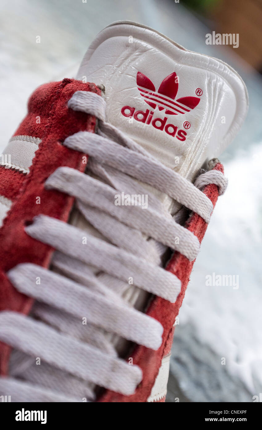 Adidas logo on shoe hi-res stock photography and images - Alamy