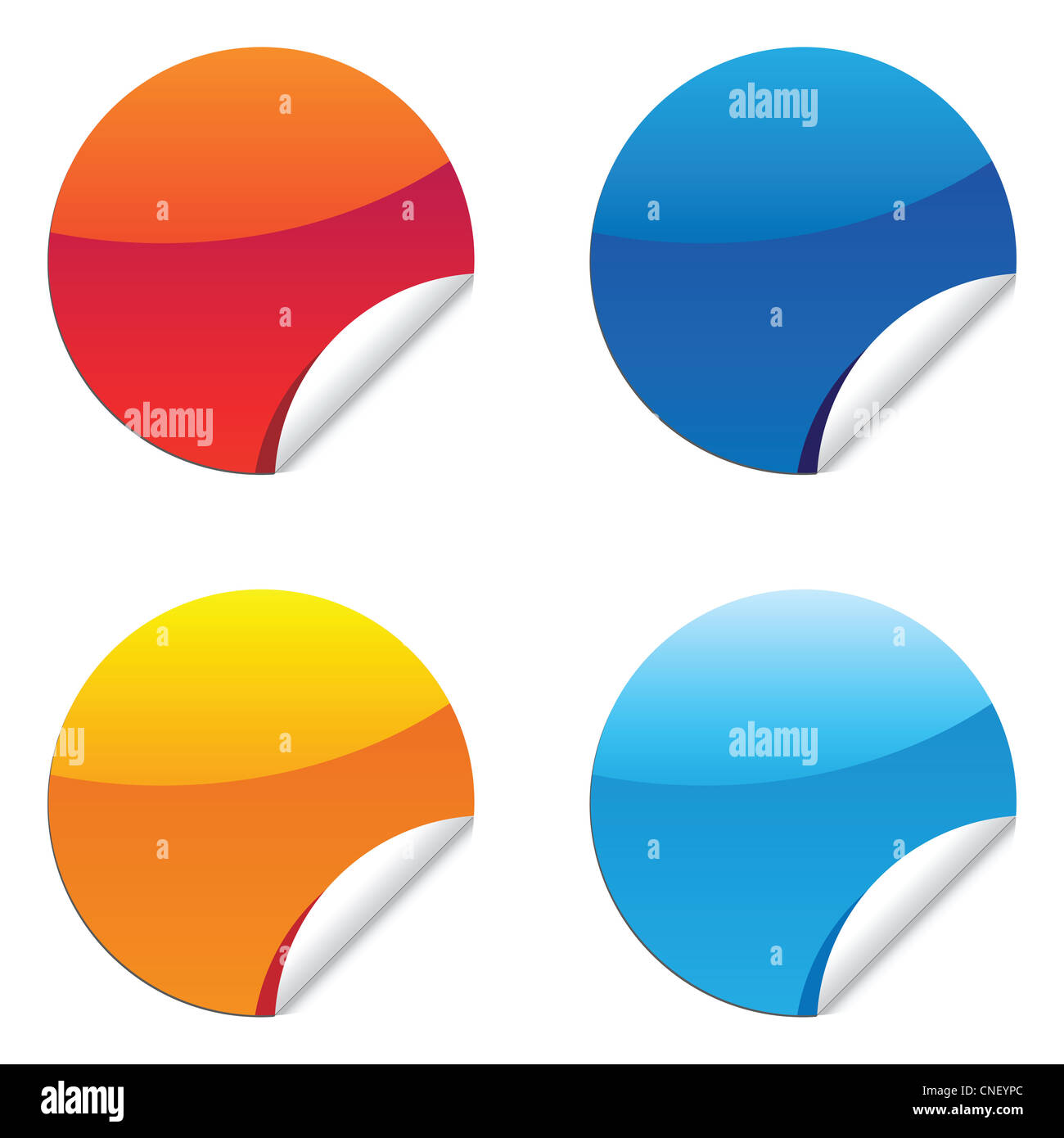 a set of glossy label stickers for sale price tag or message Stock ...