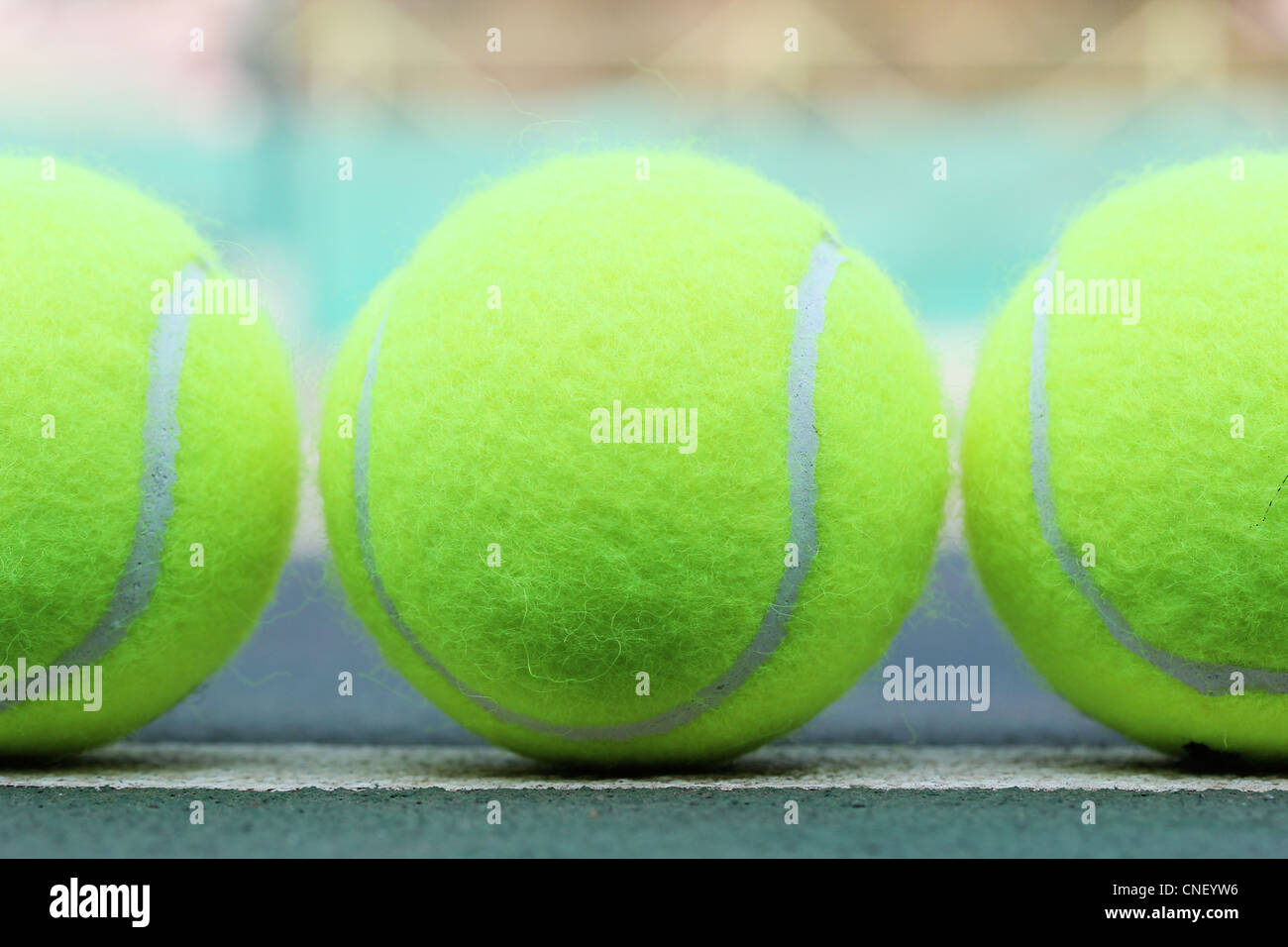 Row tennis balls hi-res stock photography and images - Alamy