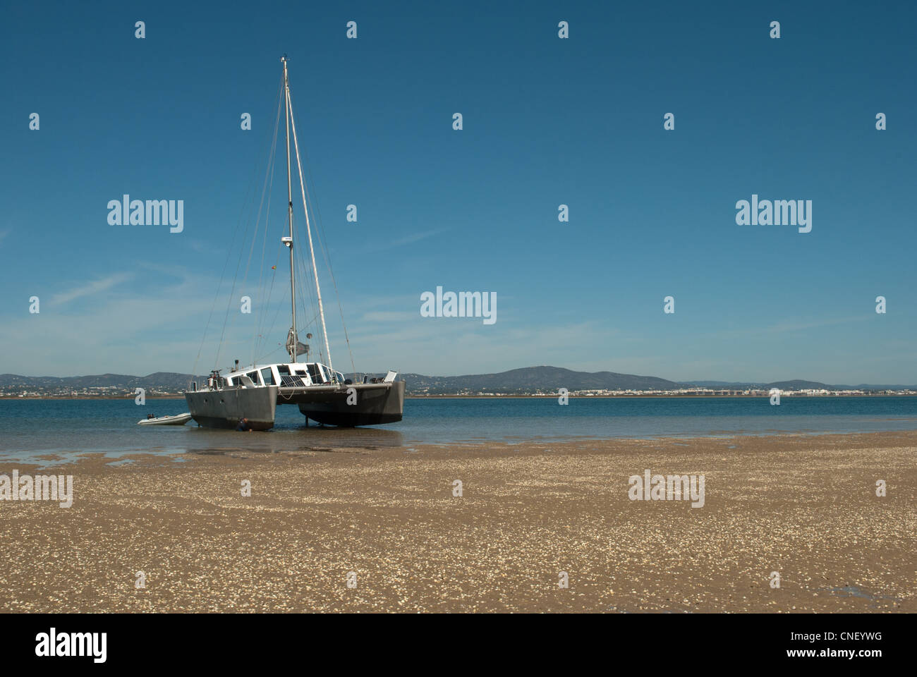 Beached catamaran sailing beach lagoon hi-res stock photography and ...