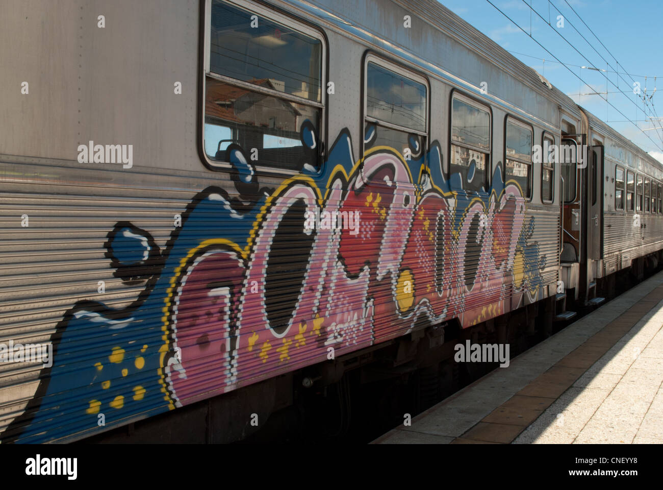 Train graffiti hi-res stock photography and images - Alamy