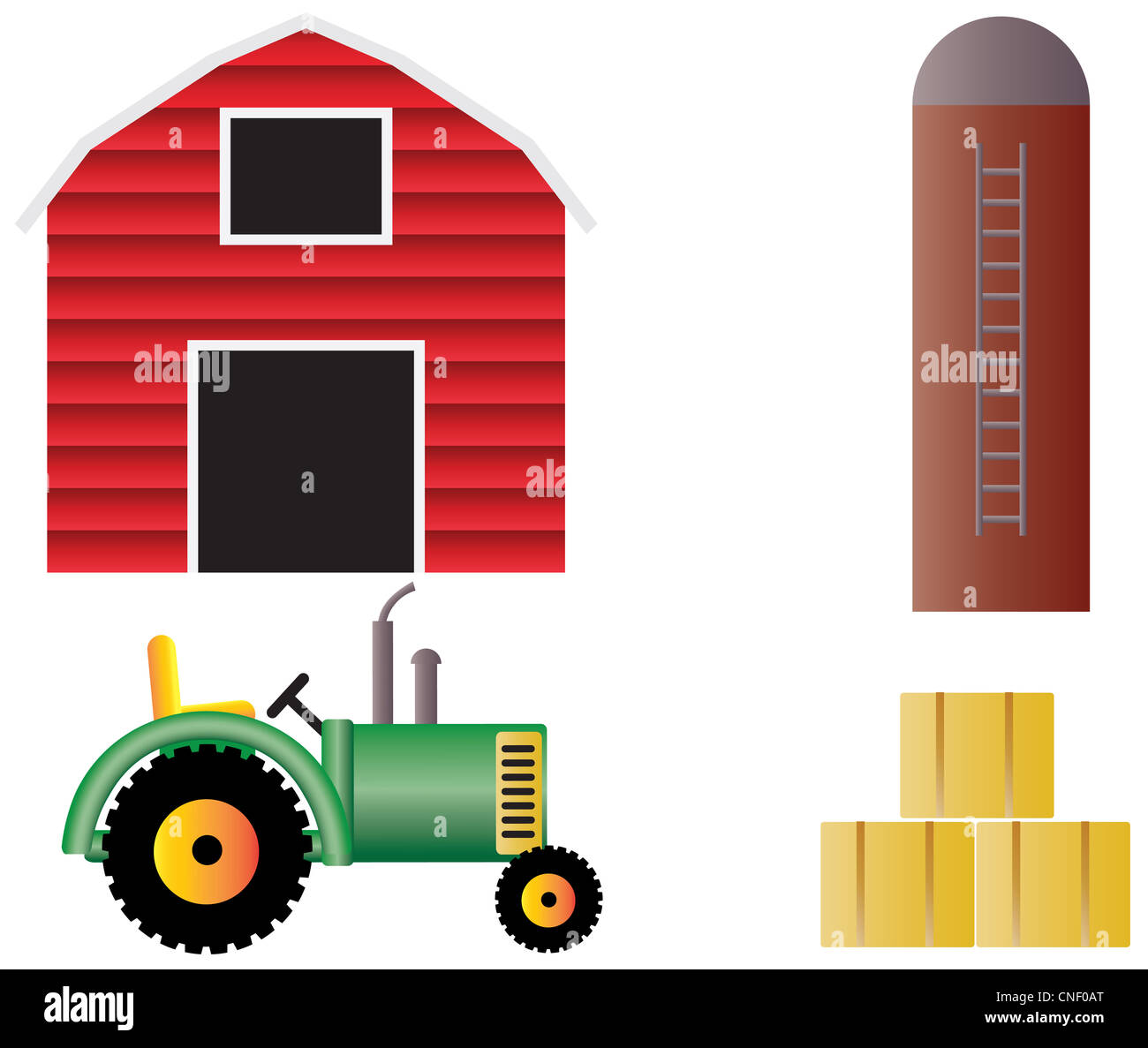 Grain barn illustration hi-res stock photography and images - Alamy