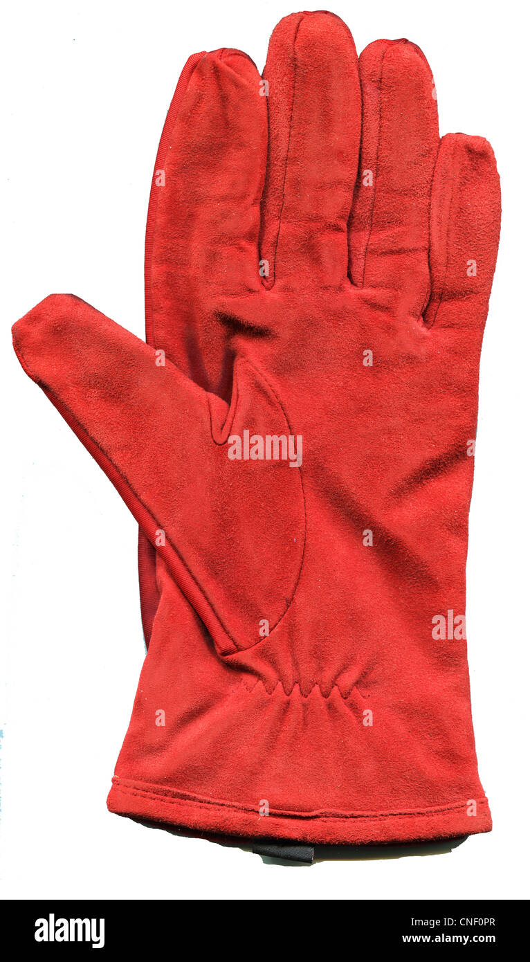 red glove isolated on white background Stock Photo - Alamy