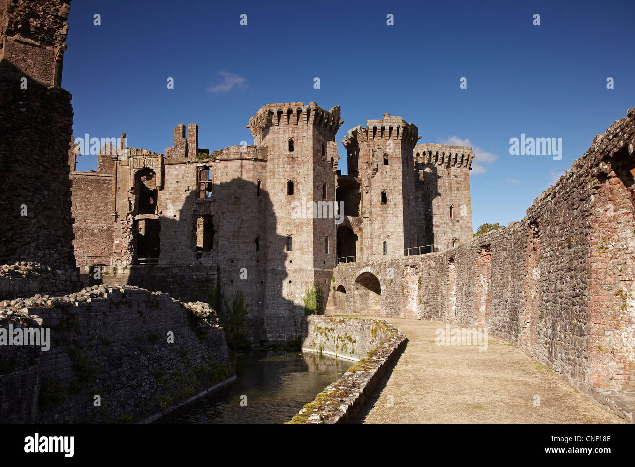 Raglan Castle, Monmouthshire, Wales, UK Stock Photo - Alamy