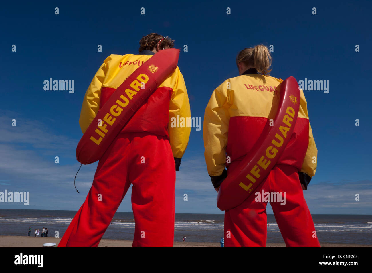 Mablethorpe lifeguards on duty. Lincolnshire. England. UK Stock Photo ...