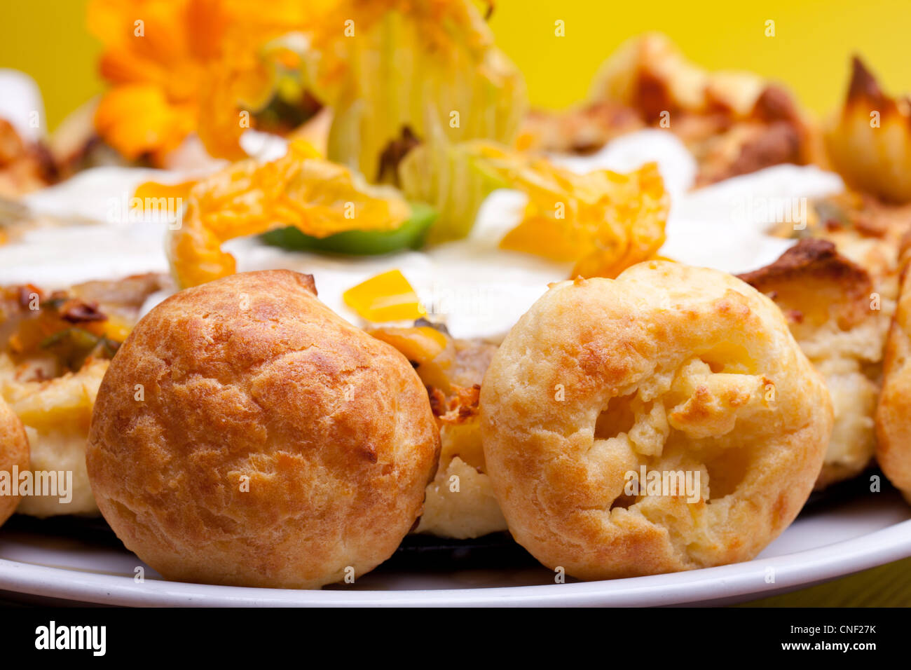 Choux Decorating A Gougère Cake Stock Photo - Alamy