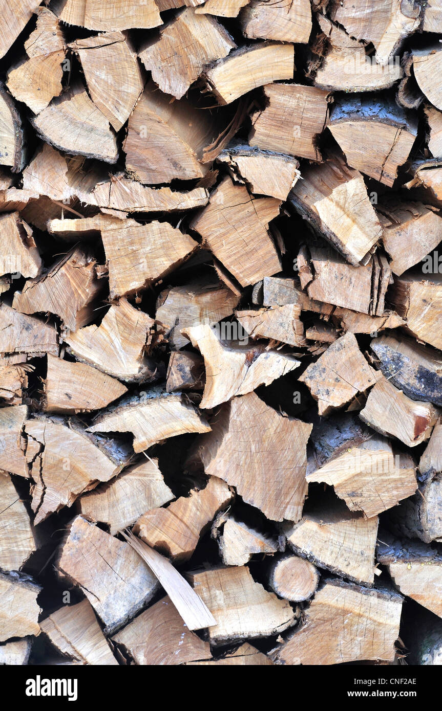 A stack of logs drying UK Stock Photo - Alamy