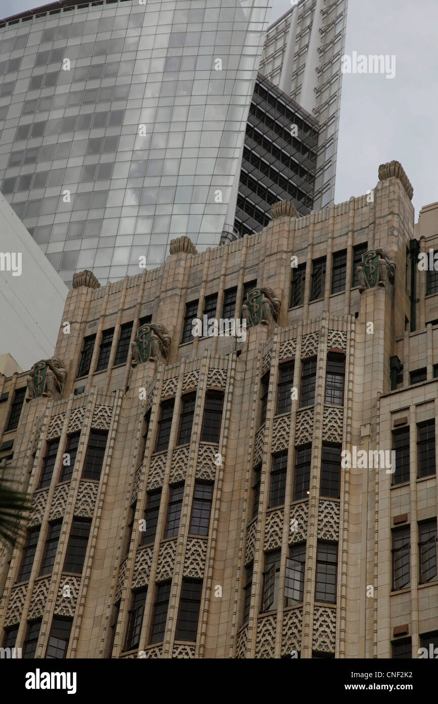 Art Deco and modern architecture along Hyde Park,Sydney,Australia Stock ...