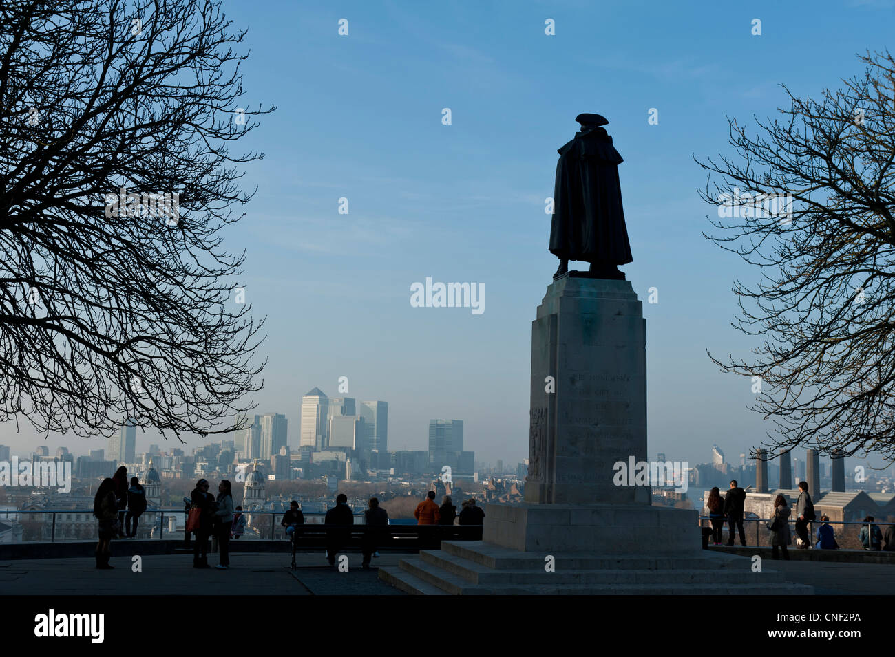 General Wolfe statue outside the Royal Observatory. Greenwich Park. UK ...