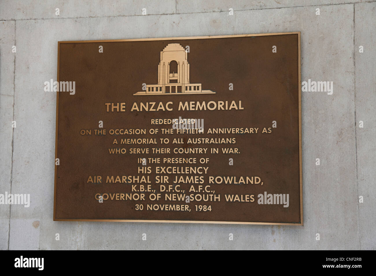 The ANZAC war memorial in Sydney, Australia Stock Photo - Alamy