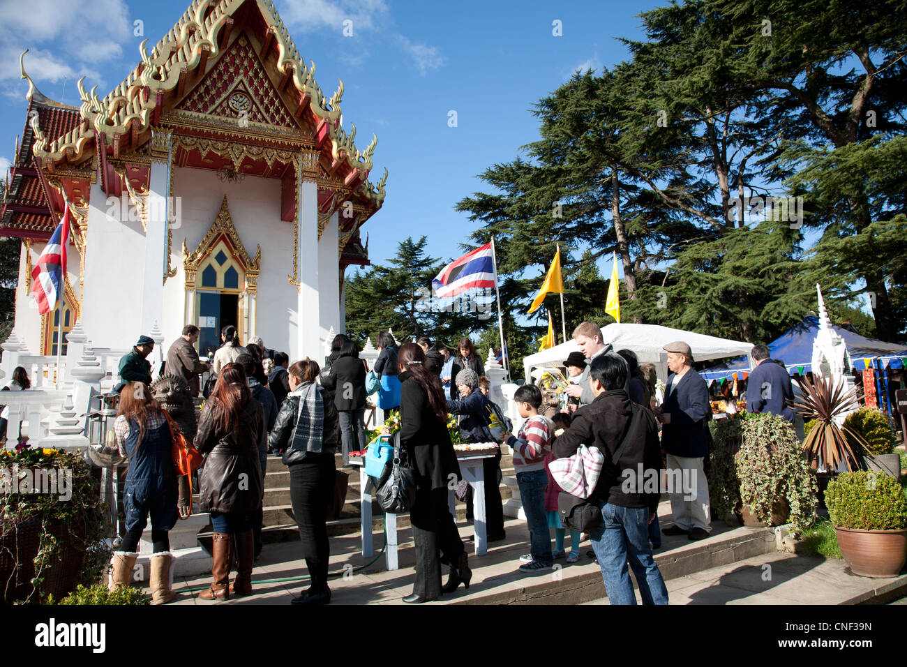 Buddhist Temple Celebrates Thai New High Resolution Stock Photography ...
