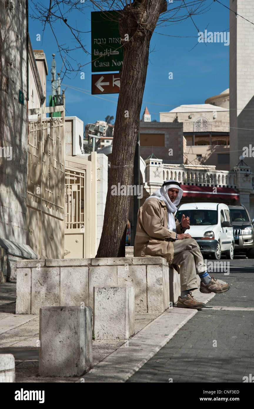 outside the Basilica of the Annunciation Nazareth Stock Photo - Alamy