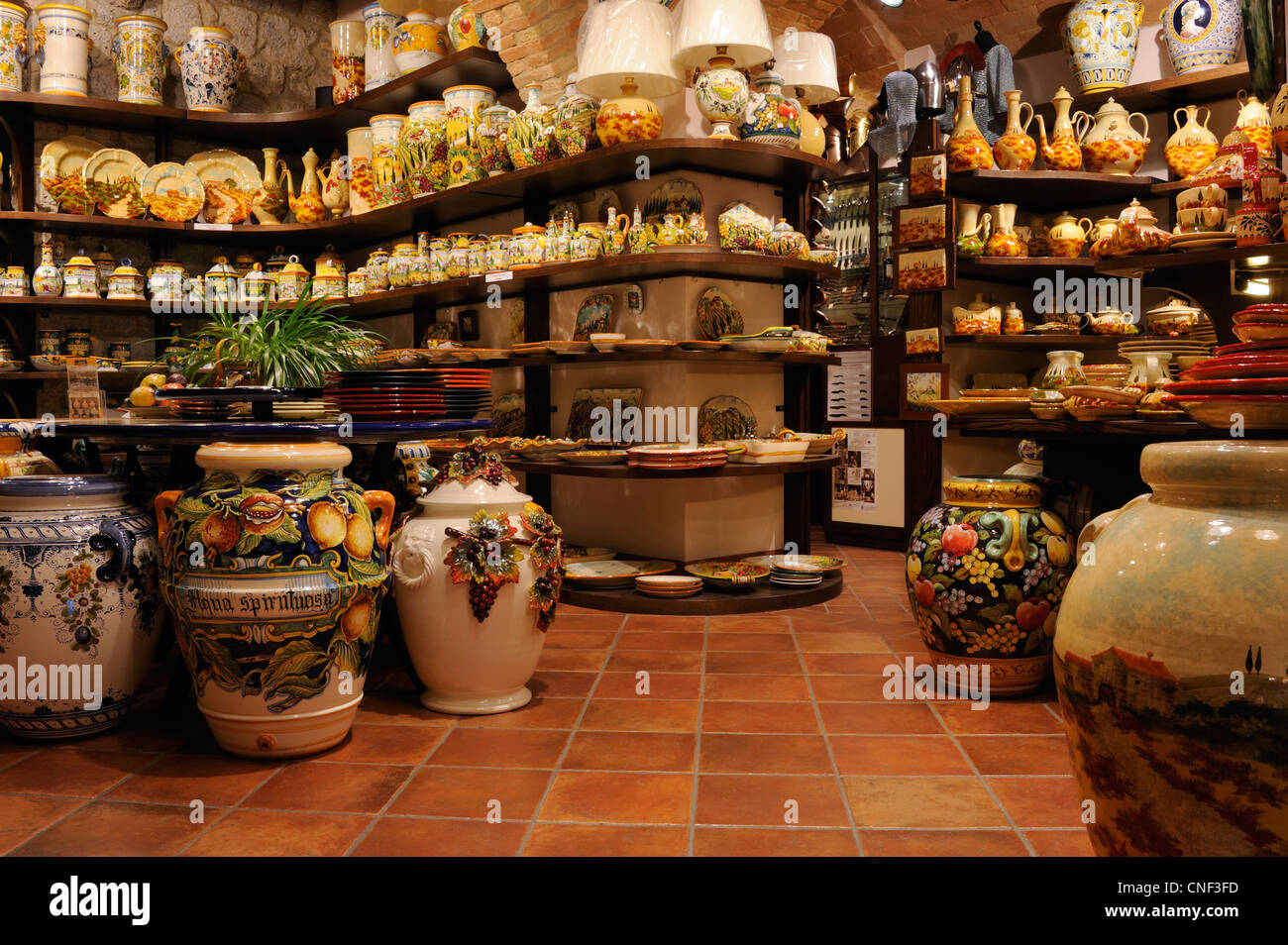 Italian Porcelain Shop Stock Photo - Alamy
