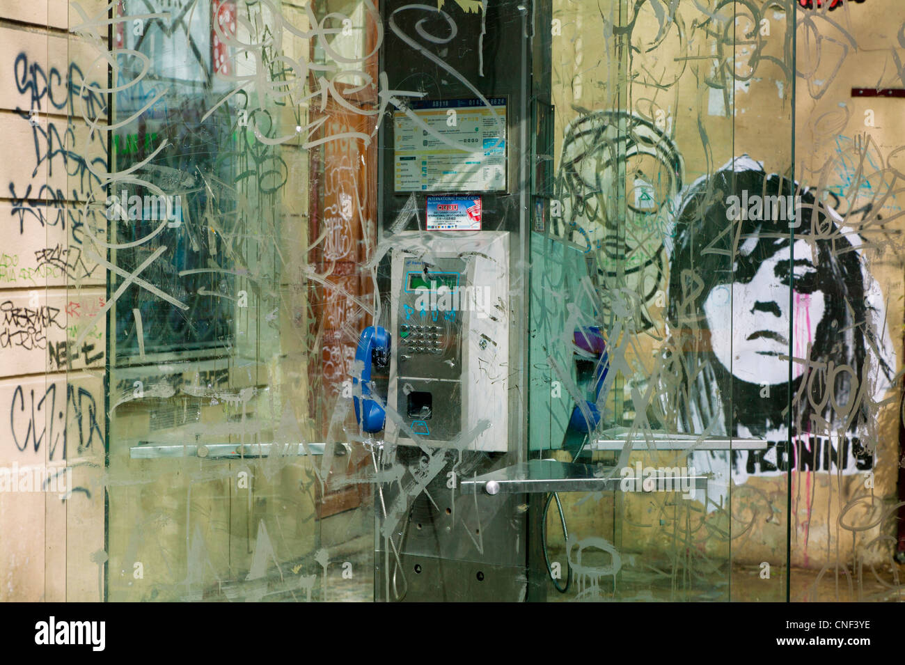 Telephone Box In Paris, France Stock Photo - Alamy
