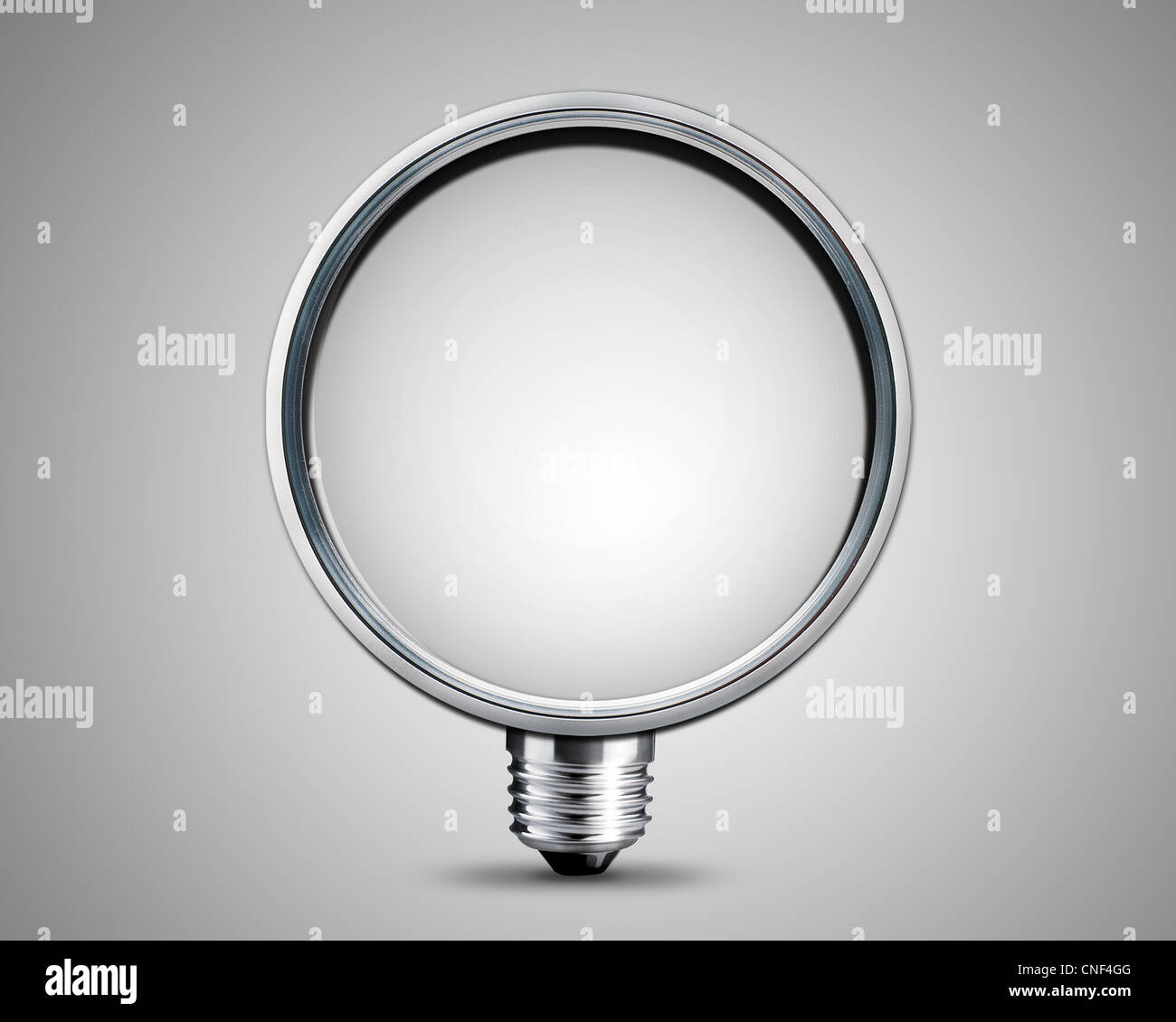 light bulb made from magnifying Glass, light bulb conceptual Image ...