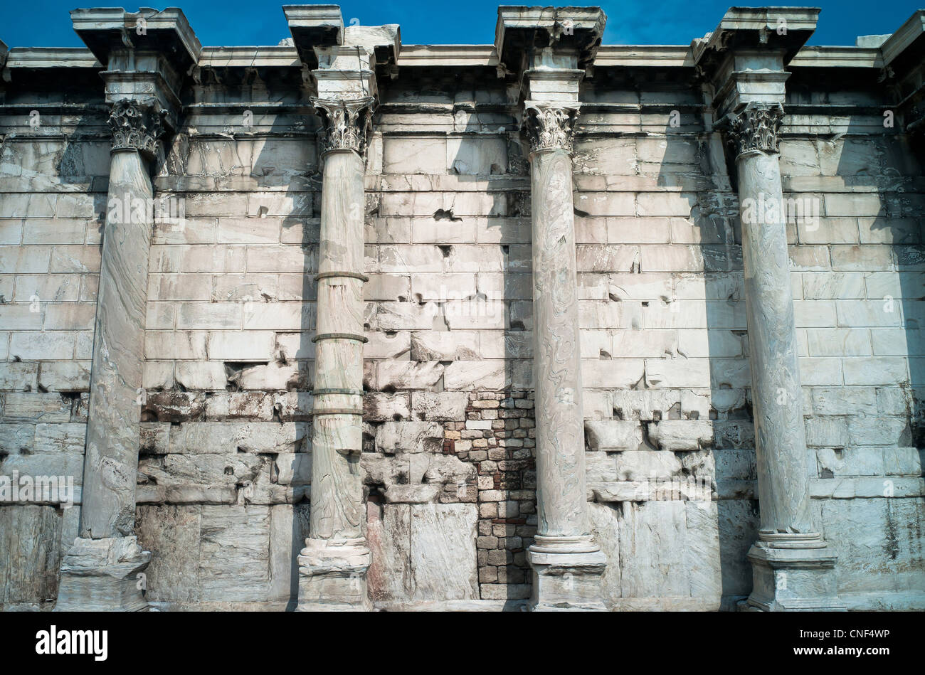 Pillars in Athens near the Acropolis Stock Photo - Alamy