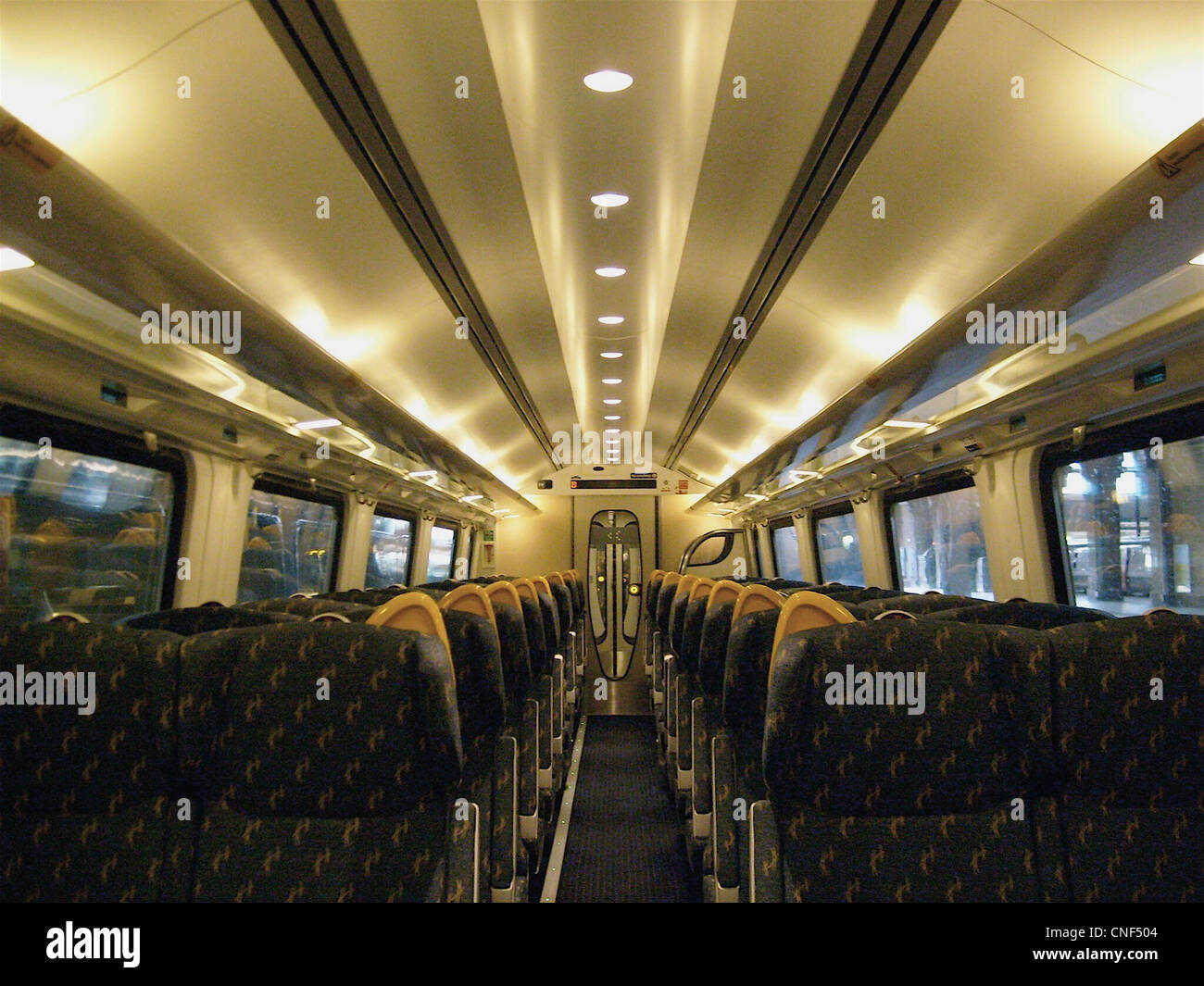 The interior of Standard Class aboard a First Hull Trains Class 222/1 ...