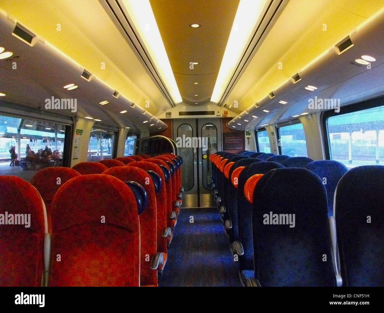 The interior of Standard Class in a MSO vehicle aboard a Cross Country ...
