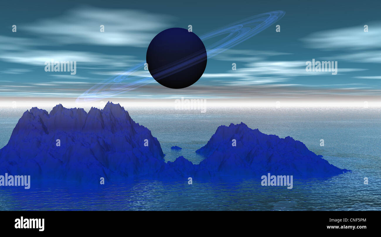 Planet saturn in water hi-res stock photography and images - Alamy