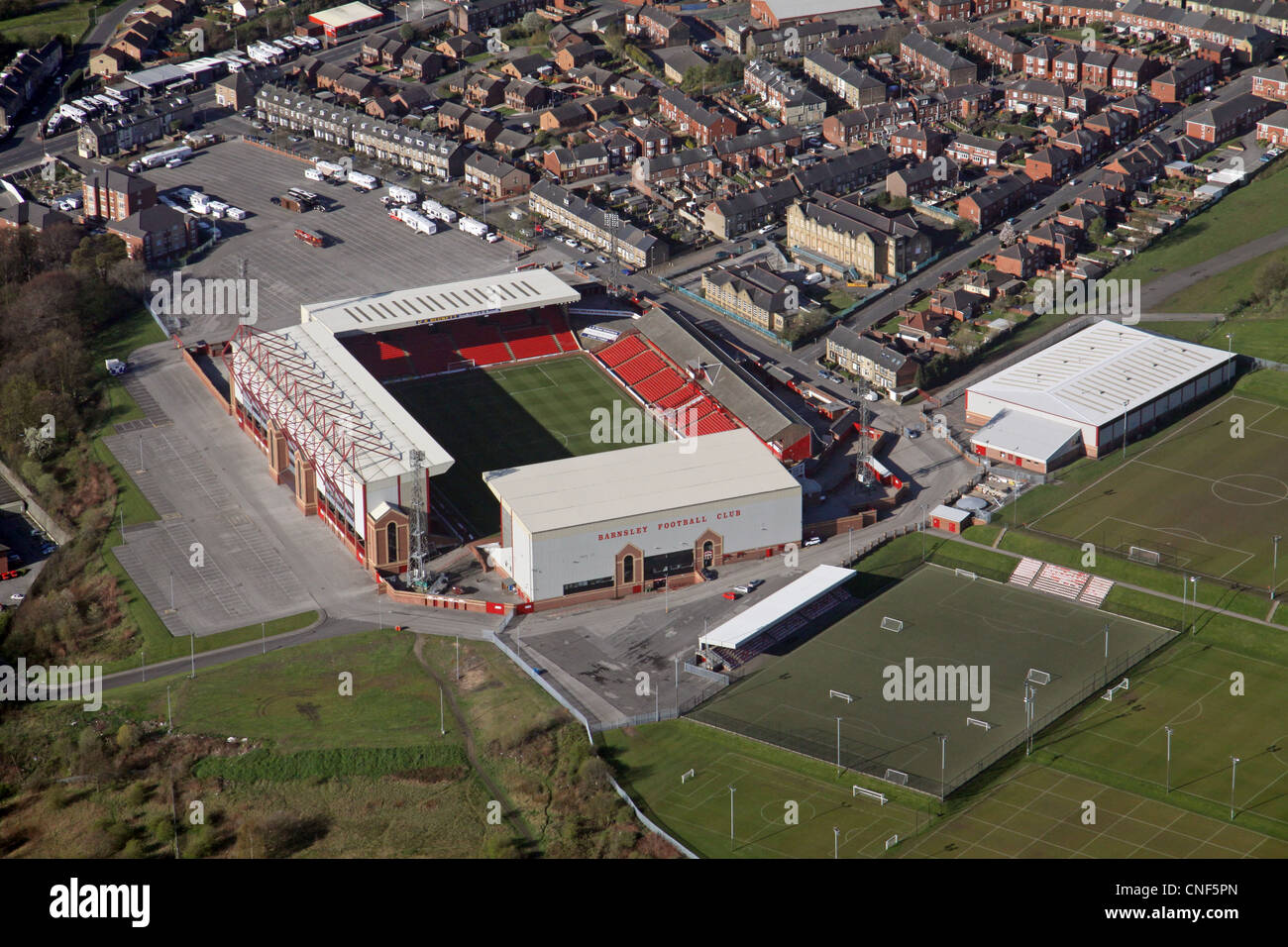 aerial view of Barnsley Football Club Stock Photo: 47662349 - Alamy